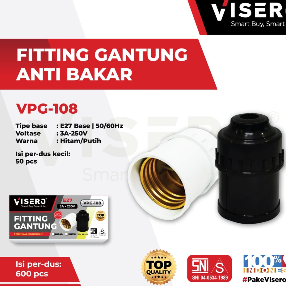 Jual Fitting Lampu Gantung E27 Visero Ekonomis Warna Hitam & Putih Ecer Grosir | Shopee Indonesia