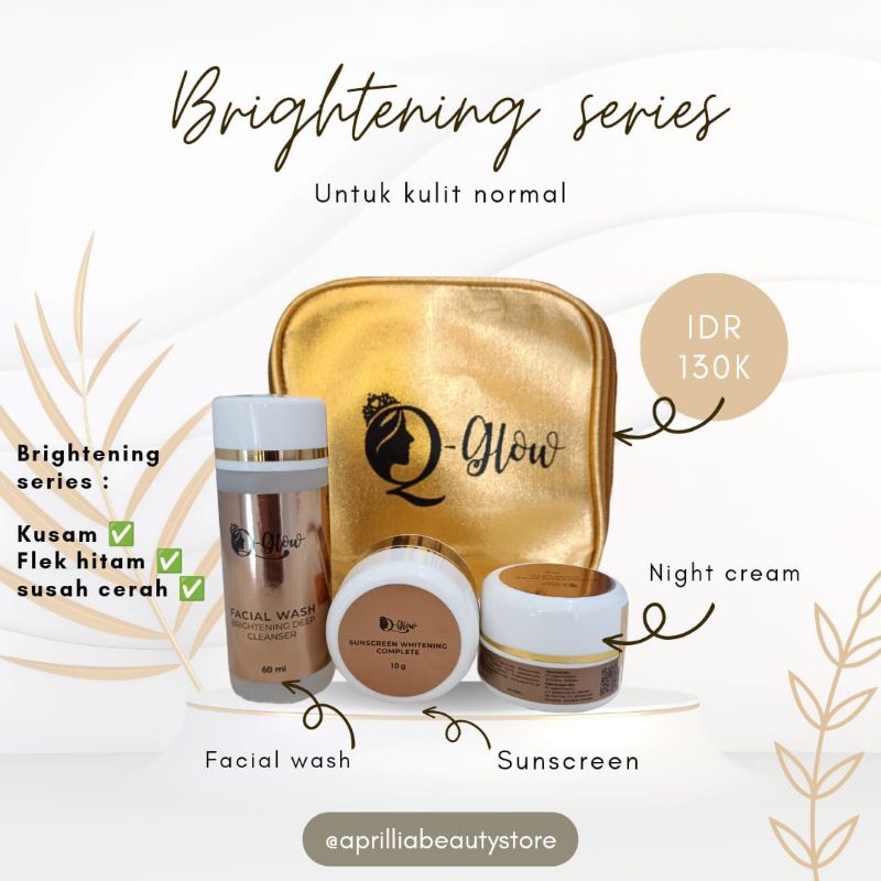 Jual Q-GLOW SKINCARE BRIGHTENING SERIES | Shopee Indonesia