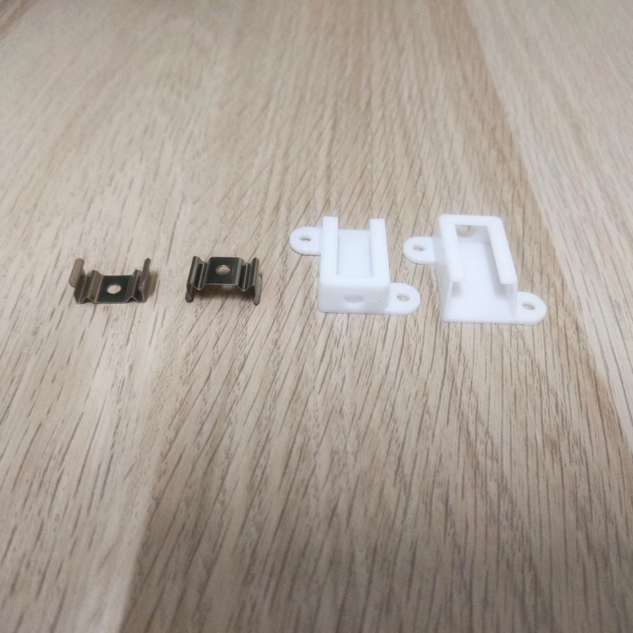 Jual sparepart aluminium u Channel LED Strip klip besi end cap clip ...