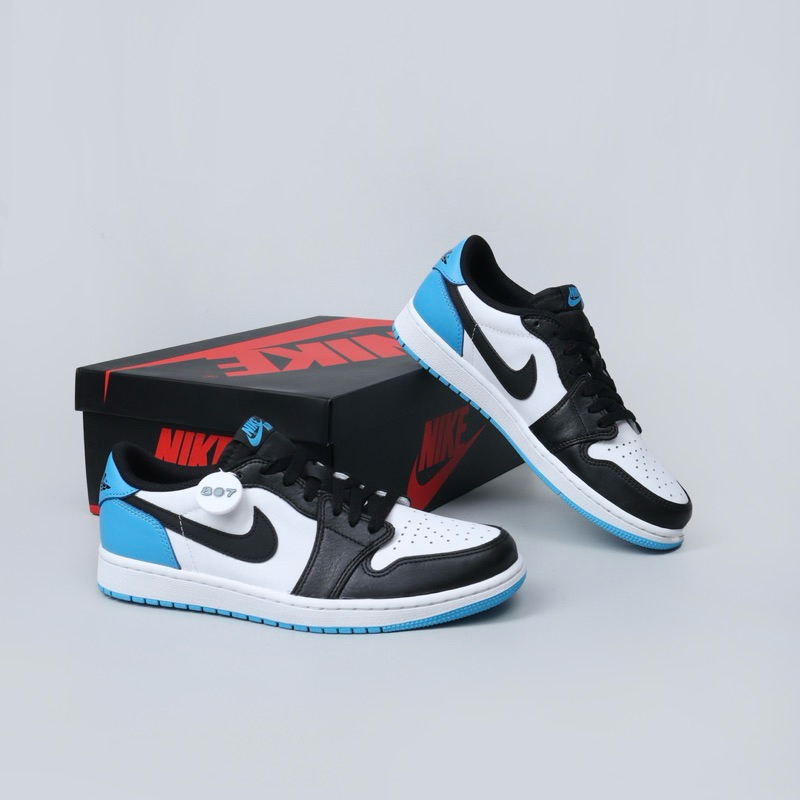 Jual Air Jordan 1 Low Black Powder Blue | Shopee Indonesia