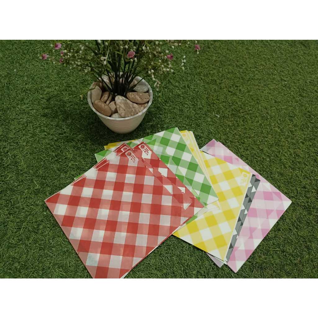 Jual KERTAS ROTI MOTIF KOTAK / KERTAS ALAS BENTO 15X15 / KERTAS ALAS ...