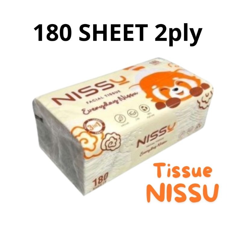 Jual Nissu Facial Tissue 2 Ply 180 Sheet Tisu Wajah | Shopee Indonesia