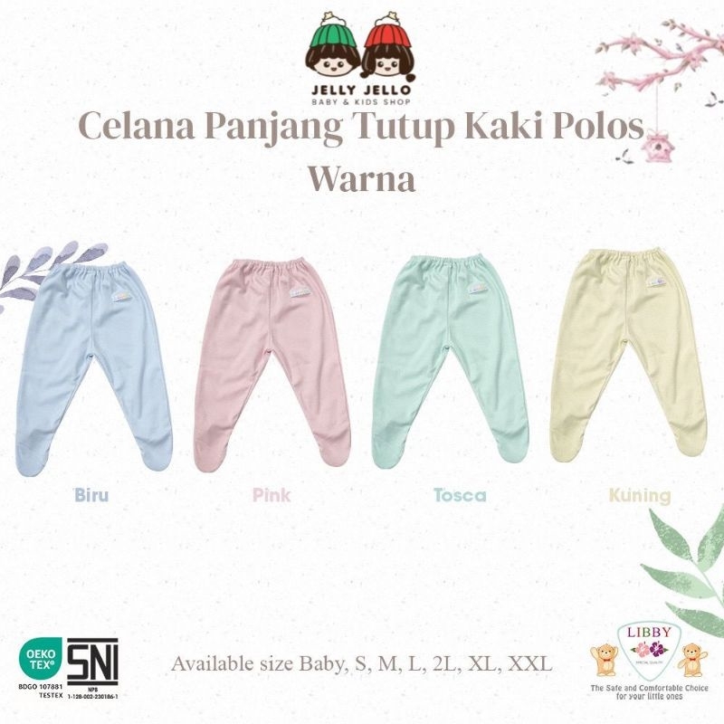 Jual LIBBY Celana Panjang Tutup Kaki Polos Warna dan Putih (1PCS ...