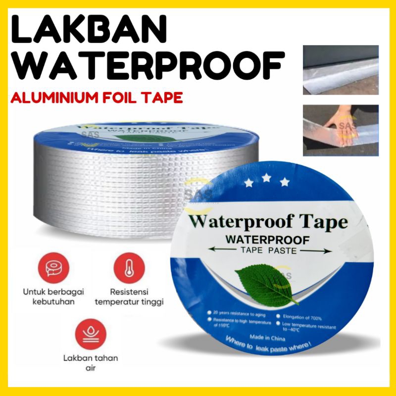 Jual [SAS] Lakban Anti Bocor Aluminium Foil Waterproof Tape Tahan Air Dan Suhu Tinggi Anti Panas ...