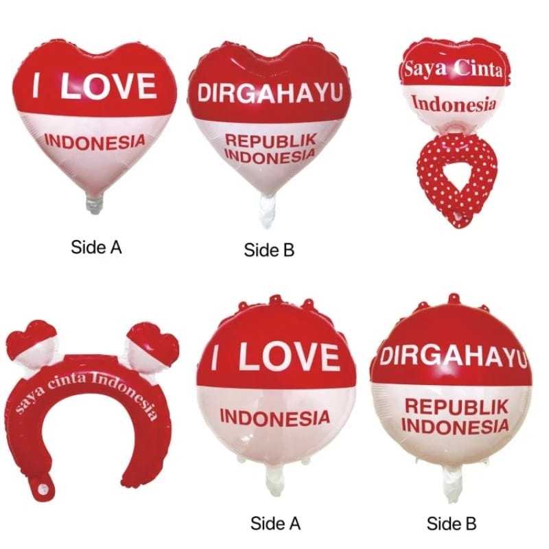 Jual Paket 50 PCS Balon Merah Putih Bando Merah Putih HUT RI 17 Agustus ...