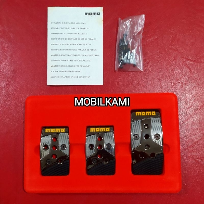 Jual Pedal MOMO Black Chrome Special Edition ORIGINAL Made in italy ...
