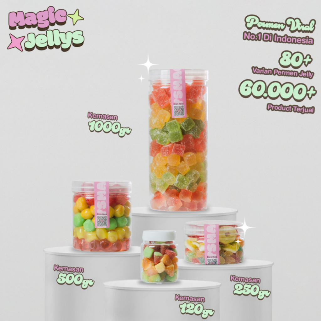 Jual [MagicJellys] Permen Yupi Candy Gummy Jelly Viral [Toples][Halal] | Shopee Indonesia