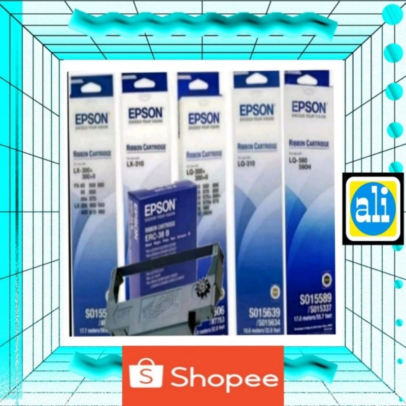 Jual RIBBON EPSON LX300 LQ590 LX310 LQ300 LQ310 ERC38 B / (LX-300/LQ ...