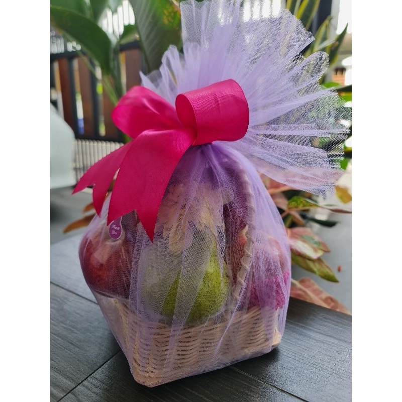 Jual Hampers Buah Segar Parsel Keranjang Rotan Premium Free Kartu ...