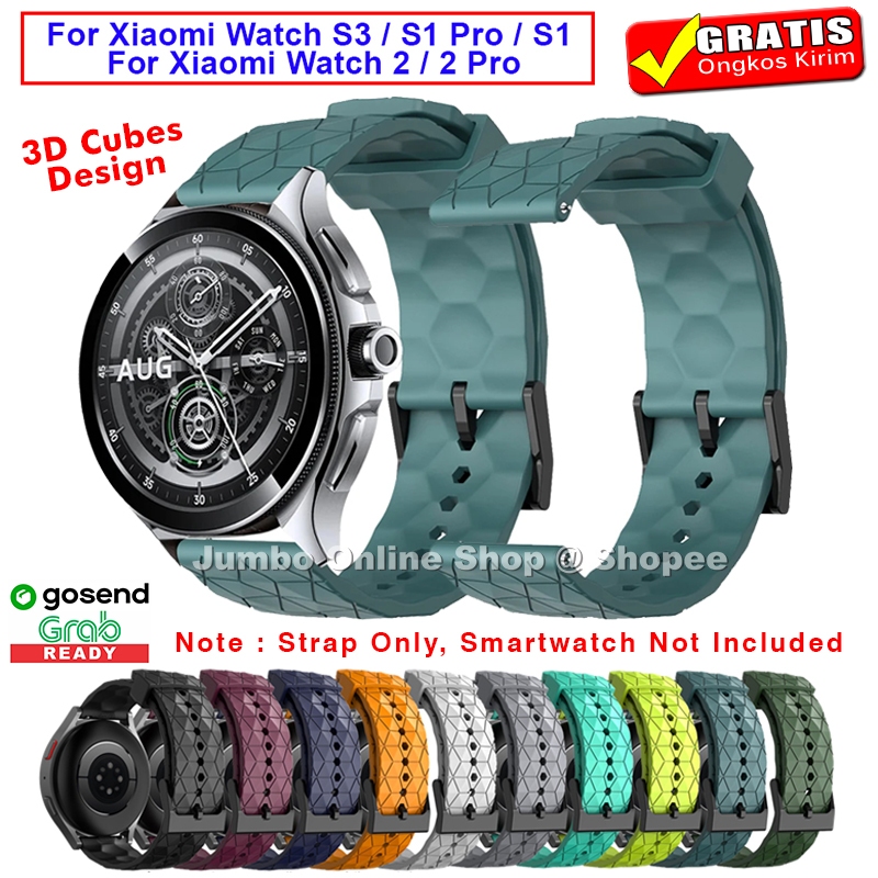 Jual STRAP TALI JAM XIAOMI WATCH S3 / S1 PRO / S1 / XIAOMI WATCH 2 / 2 PRO MODEL 3D CUBES SPORT ...