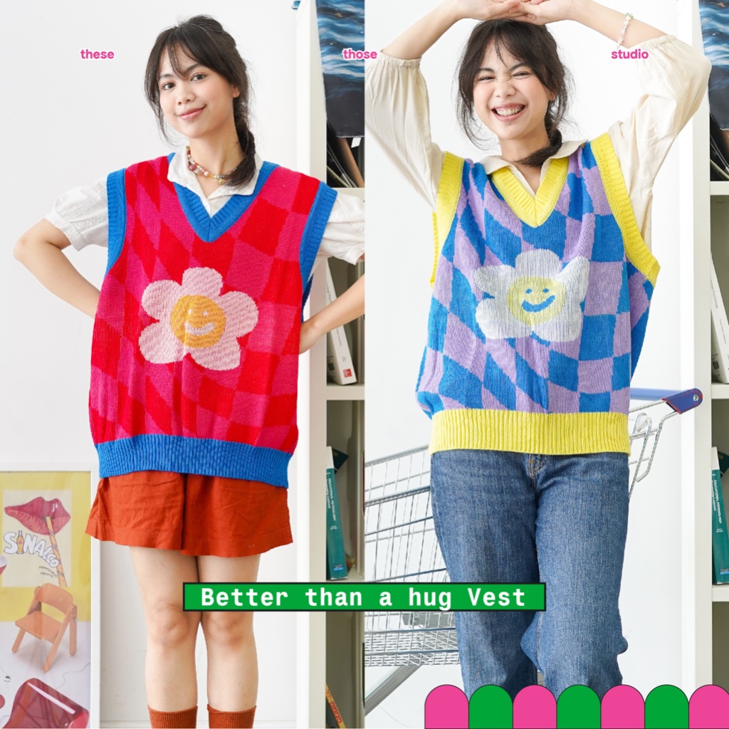Jual THESETHOSE - Better Than a Hug Vest - vest/rompi rajut | Shopee ...