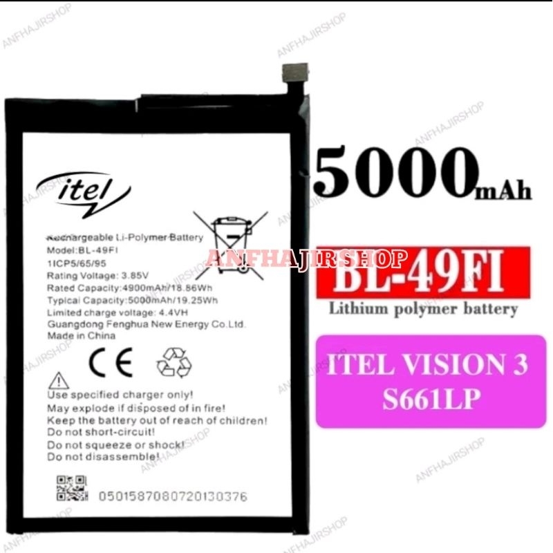 Jual BATRE BATERAI ITEL VISION 3 S661L S661LP BL-49FI BATRAI BATTERY iTEL VISION3 S661LP BL49FI ...