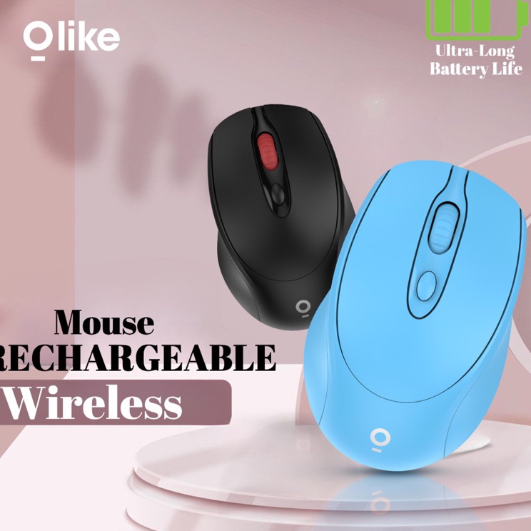 Jual OLIKE Mouse M4 Wireless Rechargeable pakai charger Non Baterey MAC ...