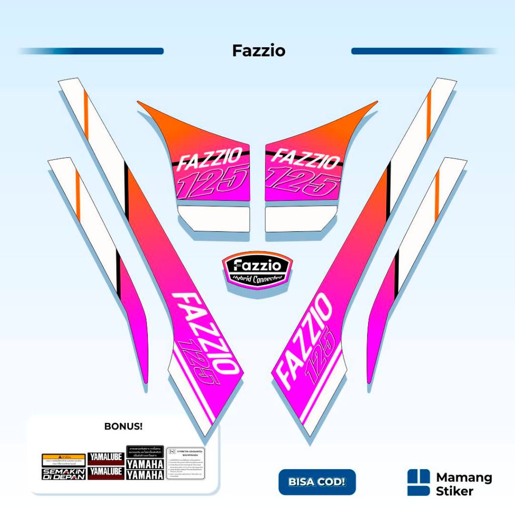 Jual Striping Fazzio Variasi (4) Original Custom Fazio Keren 2022 2023 ...