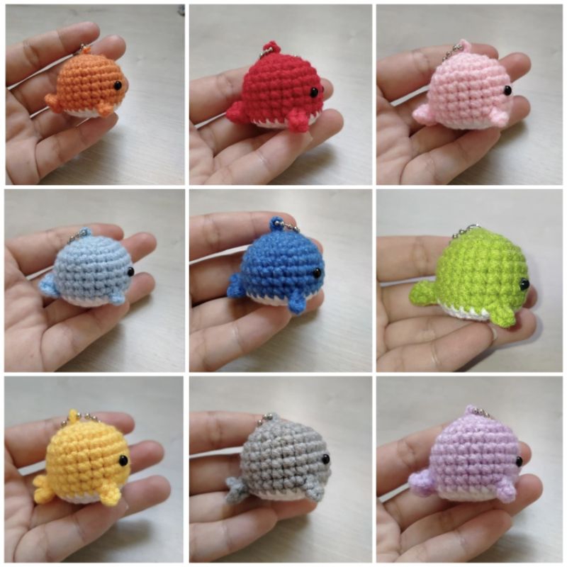 Jual Amigurumi Baby Whale | Paus Mini Keychain | Shopee Indonesia