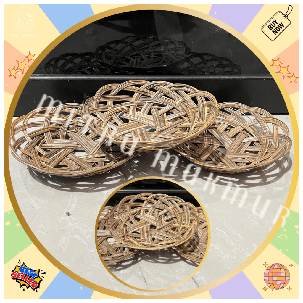 Jual Piring Rotan Lidi Piring Lidi Piring Anyaman Piring Bambu Piring ...