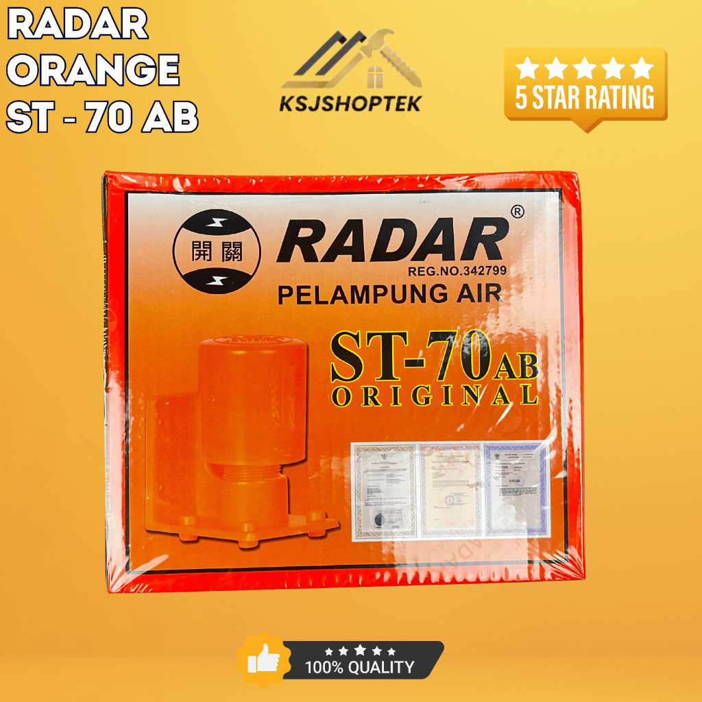 Jual Radar OTOMATIS TOREN ST 70ab ORANGE / Pelampung Air Otomatis Toren ...