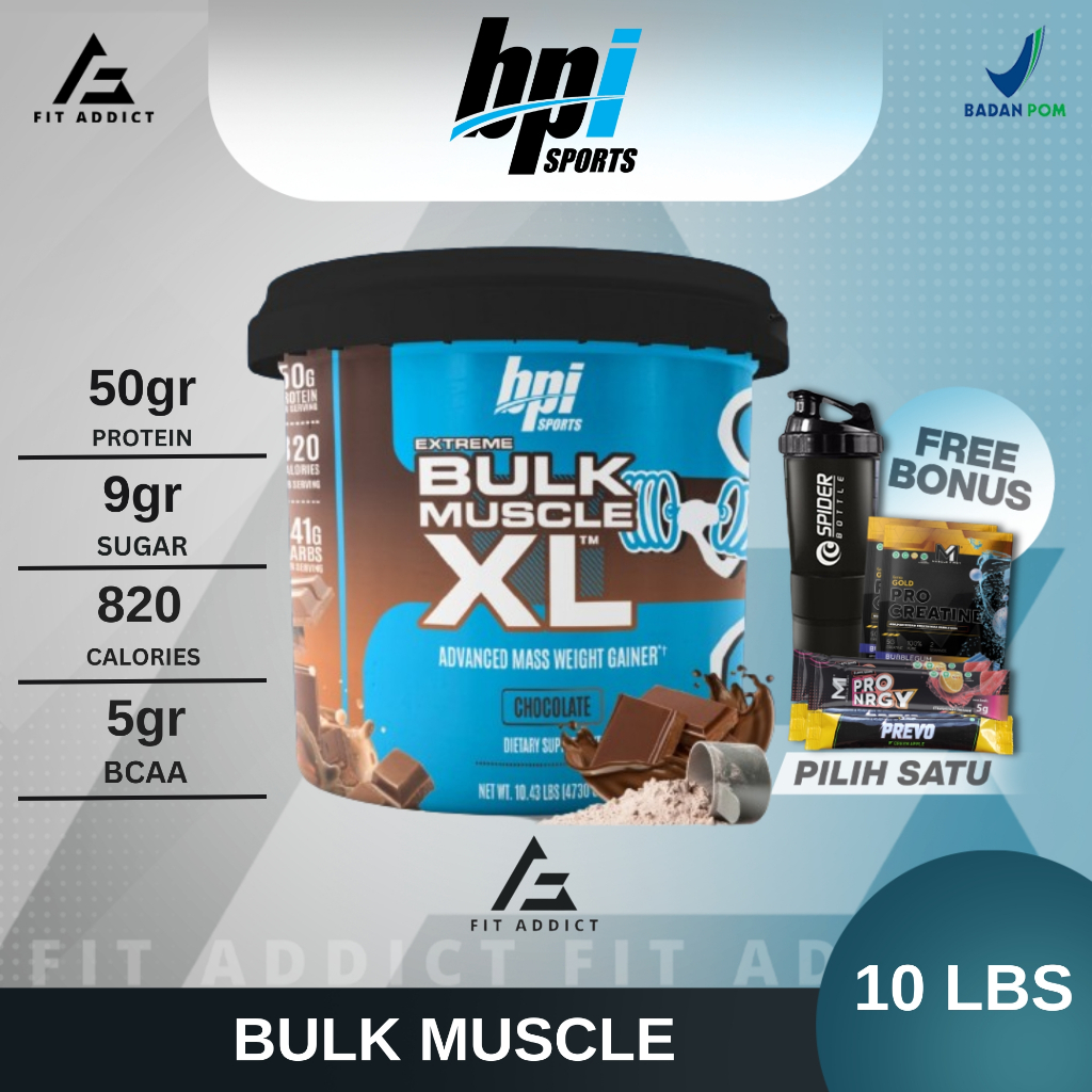 Jual BPI Sports Bulk Muscle XL Gainer 10 Lbs Lb 10Lbs 10Lb BulkMuscle Sport | Shopee Indonesia