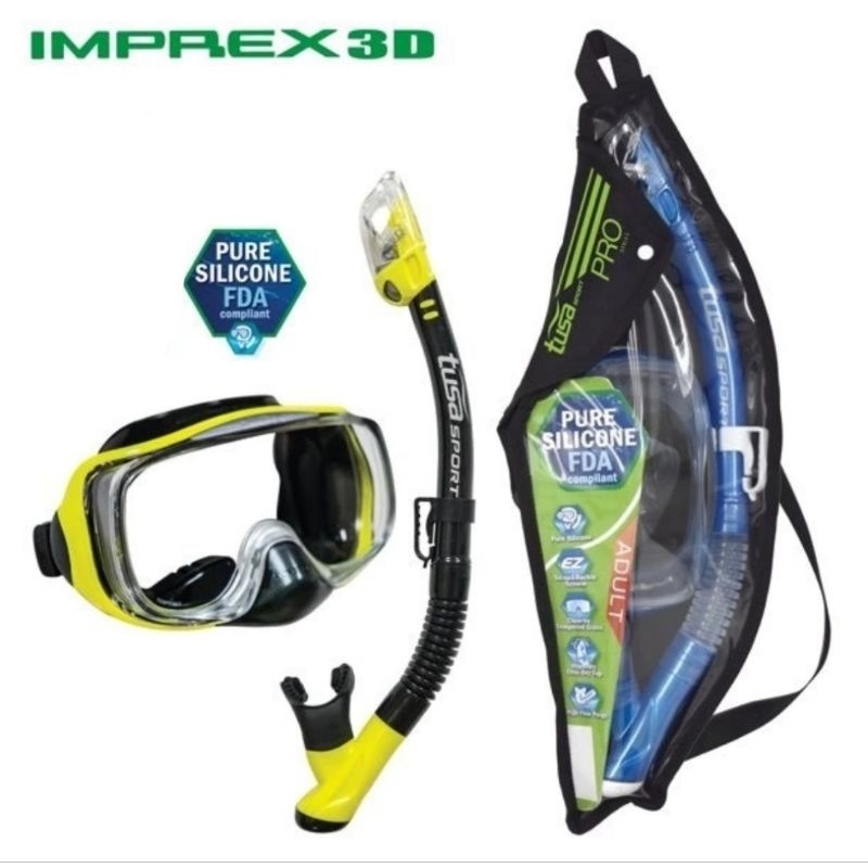 Jual TUSA Sports Adult Imprex 3D Purge Mask Alat and Dry Snorkel Alat ...