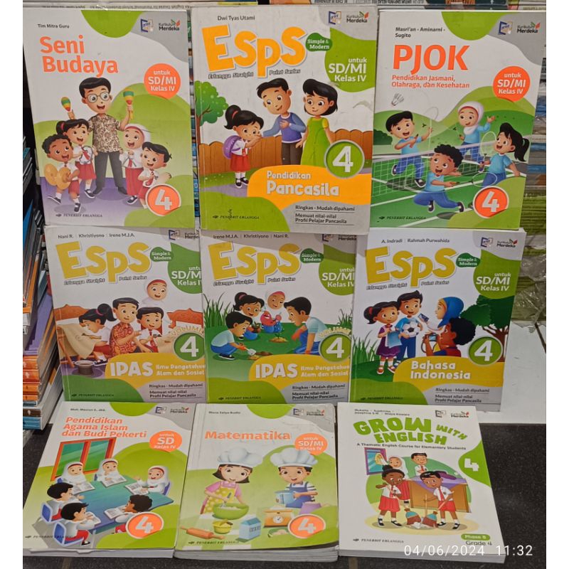 Jual Kurikulum Merdeka Kelas 4 SD/MI ERLANGGA | Shopee Indonesia