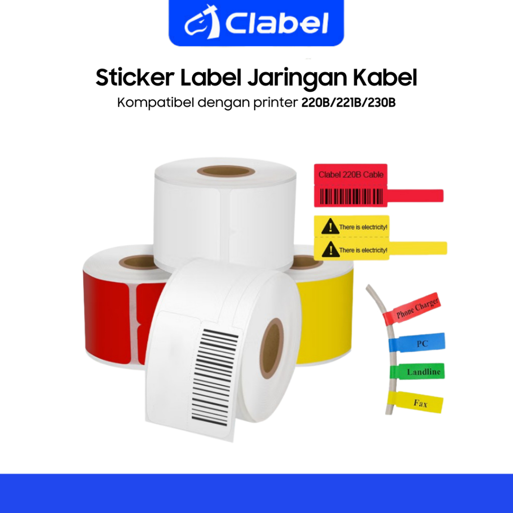 Jual CLABEL Kertas Label Sticker Jaringan Kabel Waterproof Coating ...