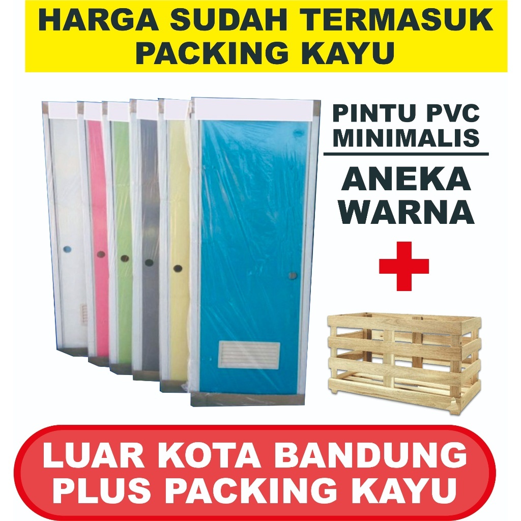 Jual PINTU SELOT PVC POLOS / PINTU KAMAR MANDI (TERMASUK PACKING KAYU ...