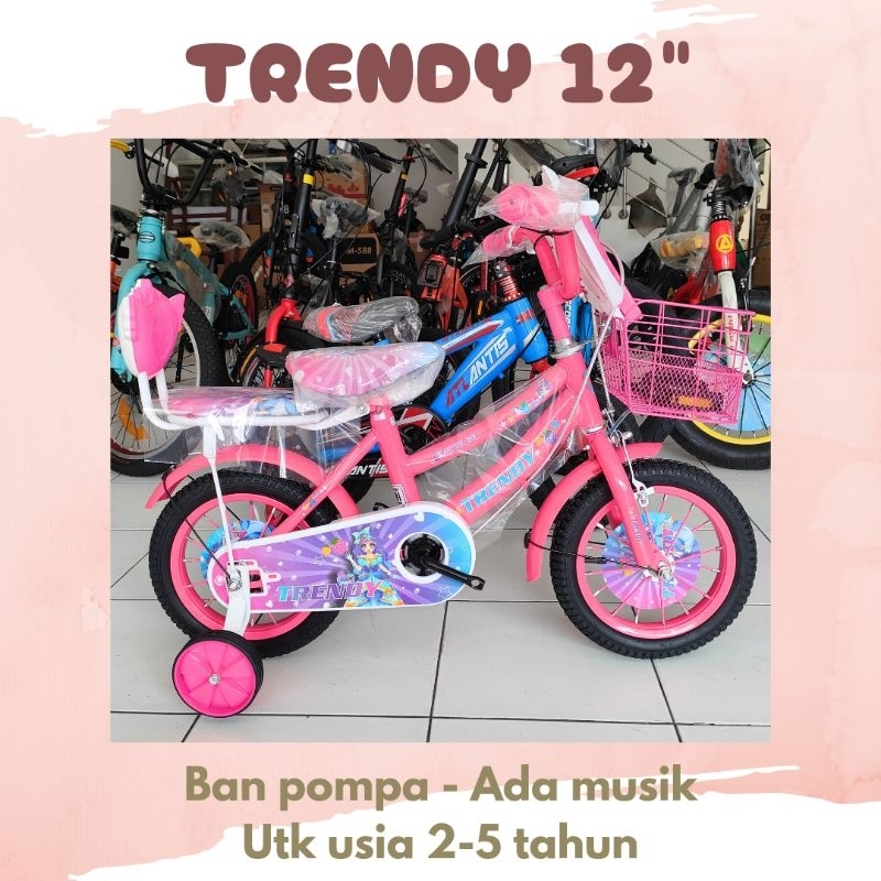 Jual SEPEDA ANAK TRENDY 12 INCH 2-5 TAHUN ADA MUSIK FREE RAKIT BANDUNG ...