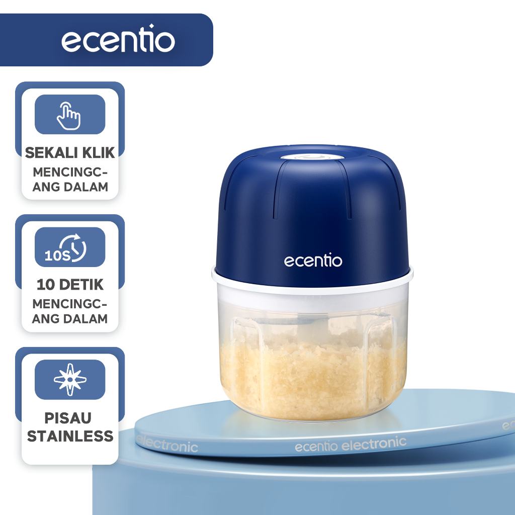 Jual ECENTIO Mini Chopper Blender Portable Bumbu kapsul Alat Penggiling ...