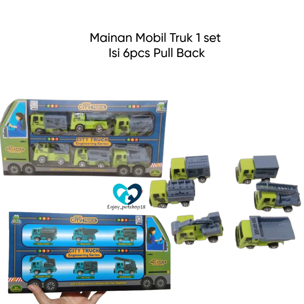 Jual Mainan Mobil City Truck Pull Back OCT 6397 / Mainan Mobil Truck ...