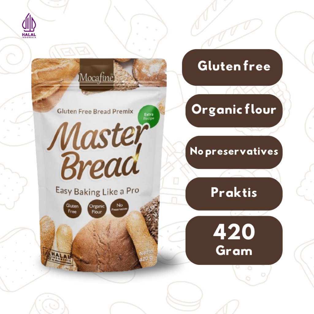 Jual MOCAFINE Tepung Premix Master Bread Gluten Free Halal | Dari Ladang Singkong Organik ...