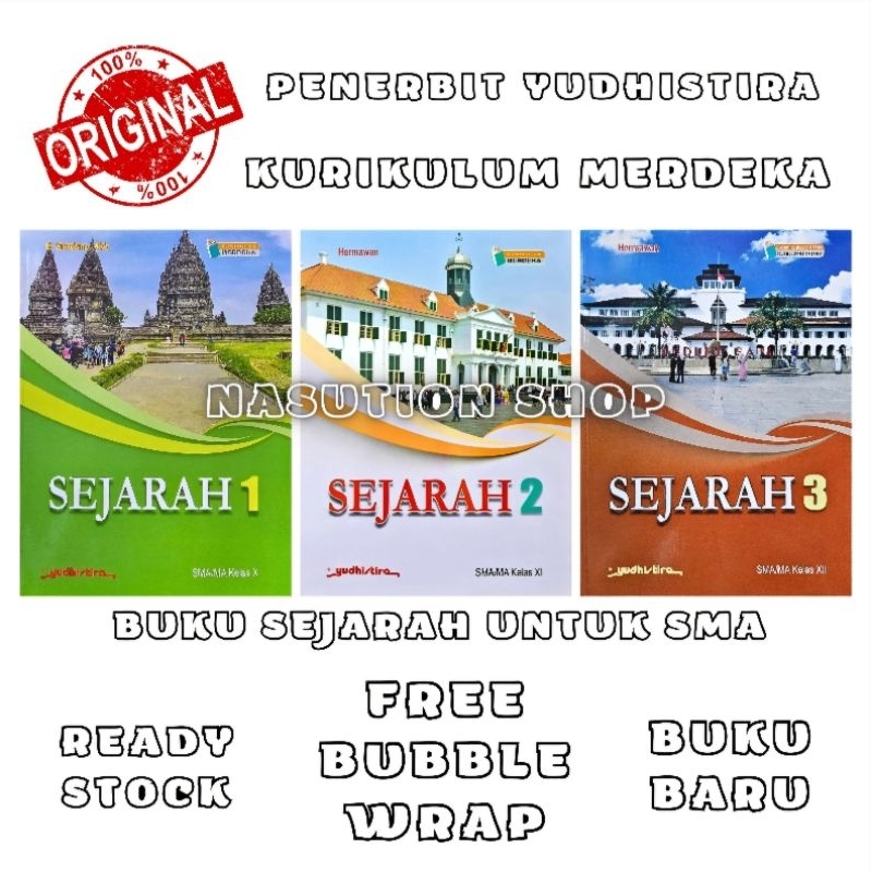 Jual Buku Sejarah Kelas 1 2 3 / 10 11 12 SMA Yudhistira Kurikulum Merdeka Original | Shopee ...
