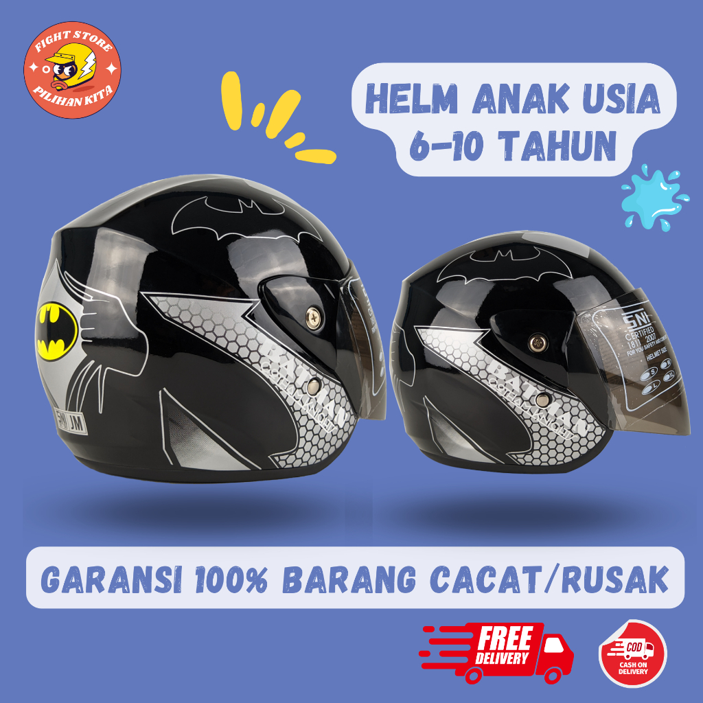 Jual Helm Anak Motor Junior SNI Original JM Karakter Cowok Cewek ...