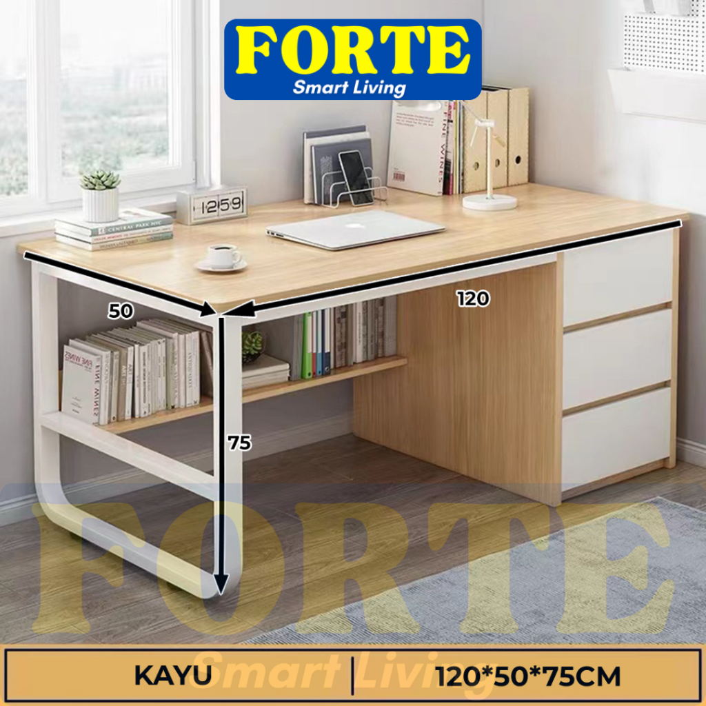 Jual Meja Kantor / Meja Komputer / Meja Kerja Minimalis / 120cm Meja Belajar / Meja Kantor ...
