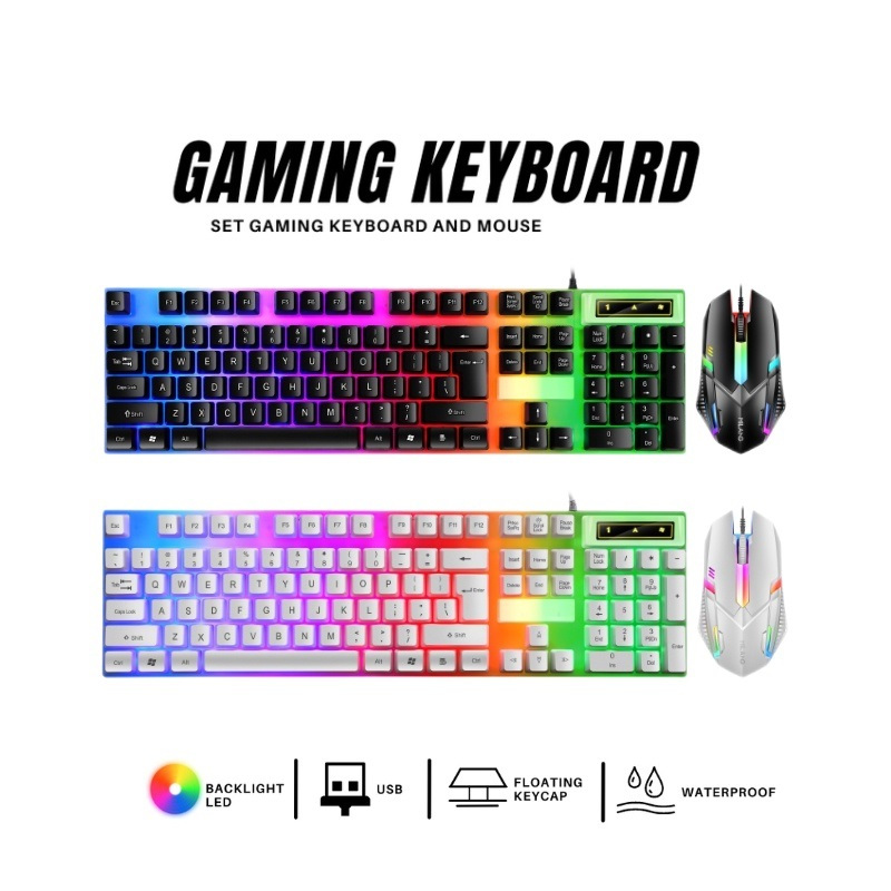 Jual Paket Keyboard Gaming dan Mouse / Set Mouse Mechanical Keyboard ...