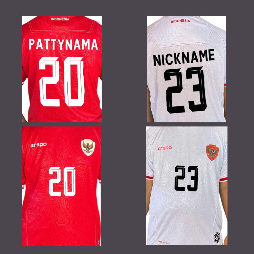 Jual Tambahan Name Set Jersey TImnas Indonesia Ersp0 & M!LLS (Sablon ...