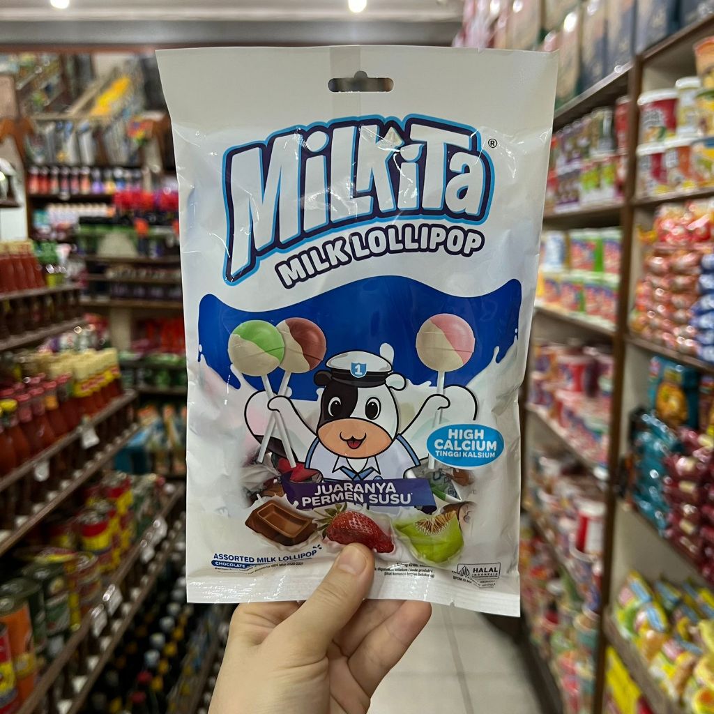 Jual PERMEN SUSU LOLIPOP MILKITA MILK LOLLIPOP ASSORTED 108 g / 12 pcs ...