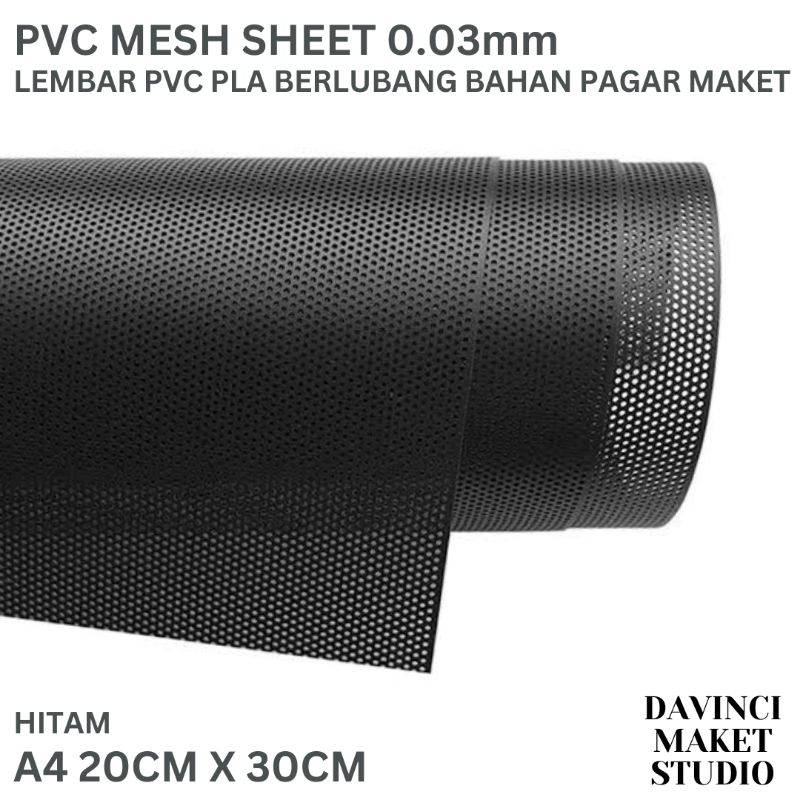 Jual Lembar PVC Pla Lobang Berlubang Berongga Hitam Bahan Maket Diorama ...