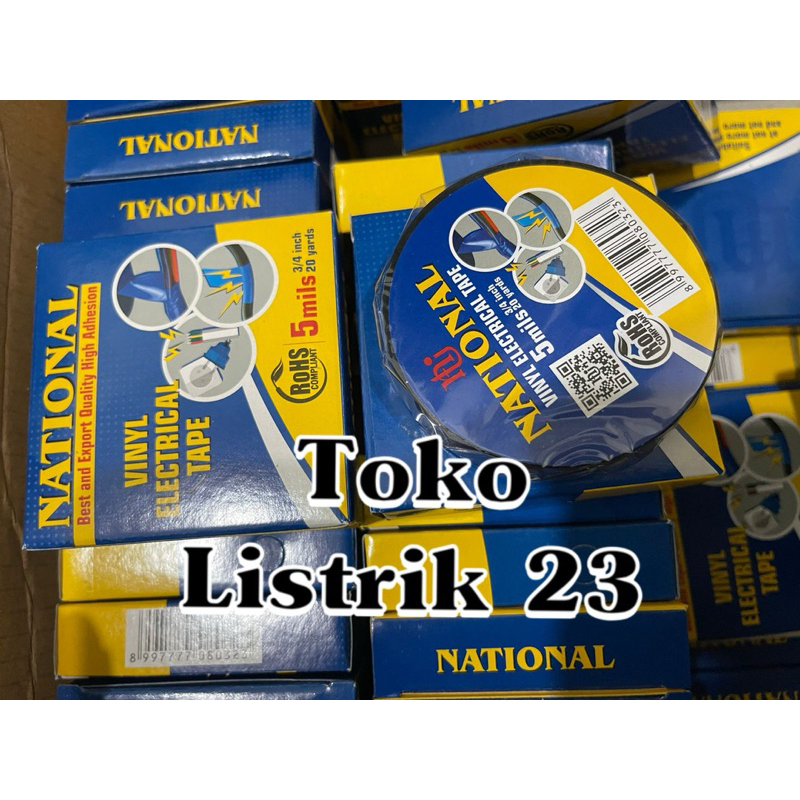 Jual isolasi national / isolasi hitam / isolasi listrik | Shopee Indonesia