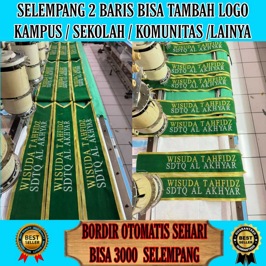 Jual 2 BARIS 1 HARI JADI Selendang Wisuda Selempang Wisuda/ Sash wisuda ...