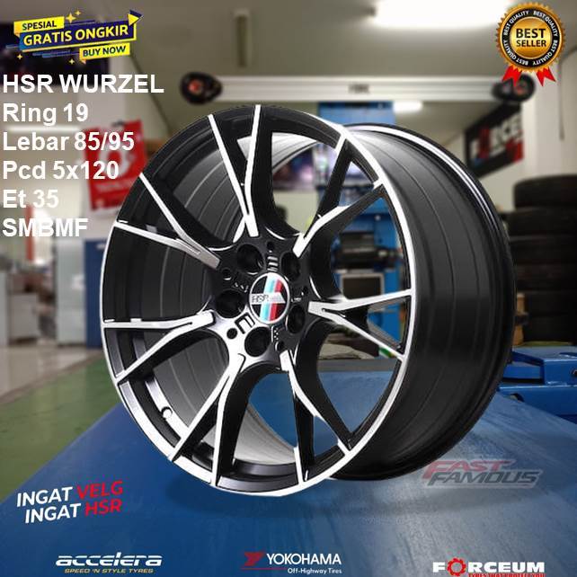 Jual Velg mobil racing r19 baut 5x120 lebar 85/95 bisa untuk Bmw all ...