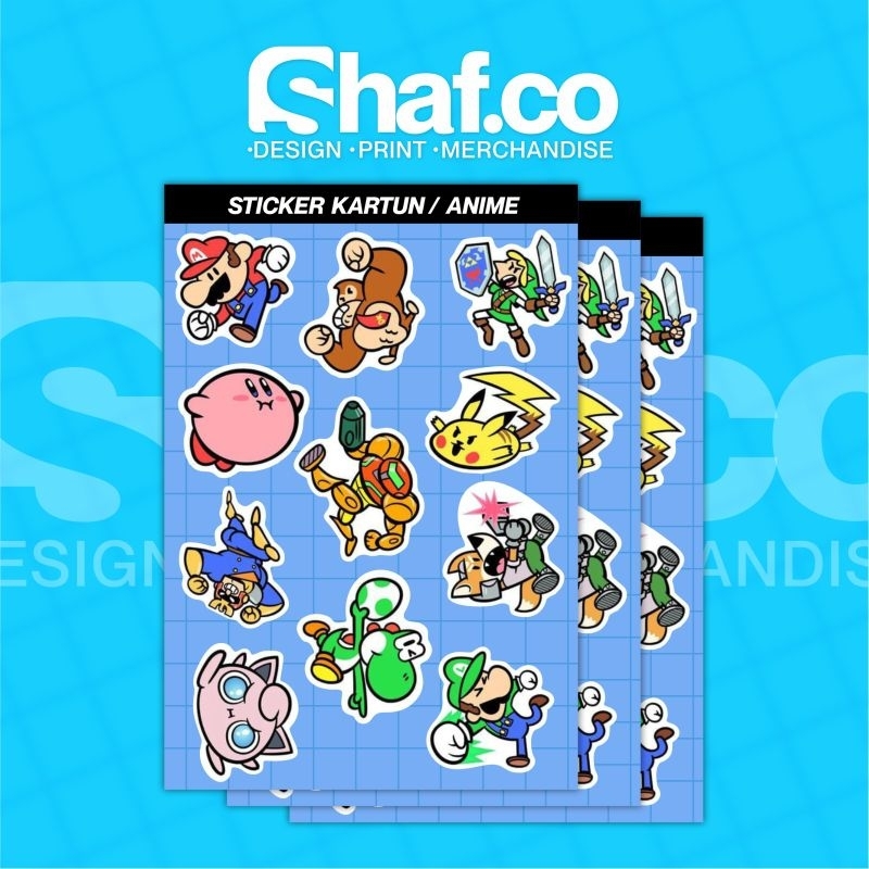 Jual STICKER PACK KARTUN / ANIME GABUNGAN KEREN FOR HELM LAPTOP MOTOR ...