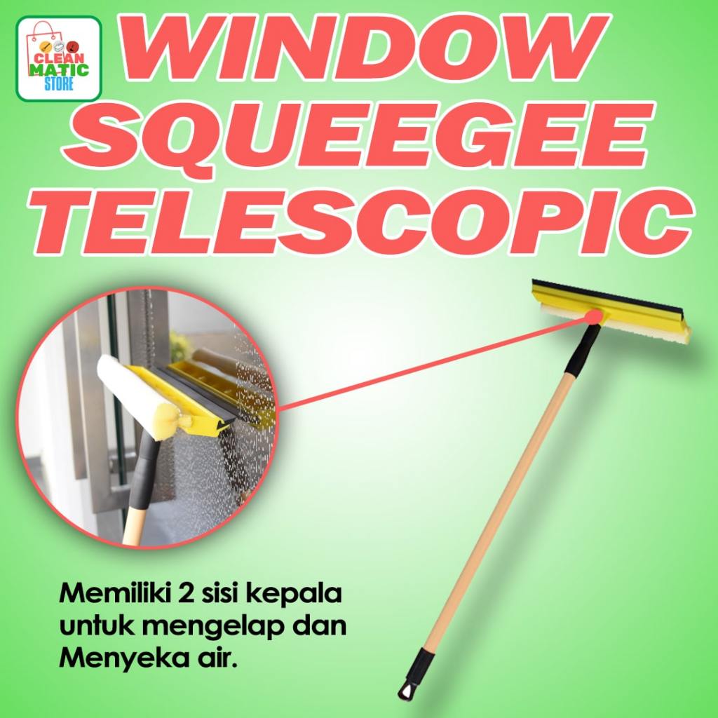 Jual WINDOW SQUEEZE WITH TELESCOPIC HANDLE/PEMBERSIH KACA TONGKAT BISA ...