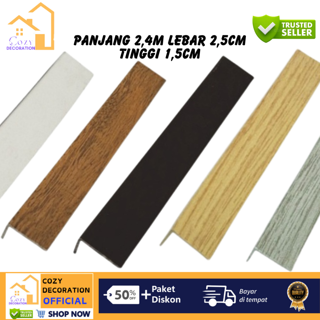 Jual [ PROMO ] LIST TANGGA PVC | STEP NOSING PVC | LIST SIKU L PVC 2.4M ...