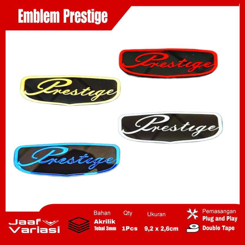 Jual Emblem Honda Prestige Sticker Honda Prestige Akrilik 3D Timbul ...