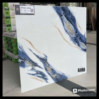 Jual granit lantai 60x60 arna tile Lokal amreta blue putih marble biru ...