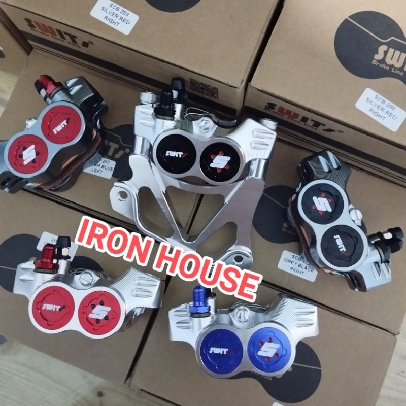 Jual Kaliper depan BEAT VARIO CLICK SCOOPY GENIO SPACY 4 PISTON FORMULA SWITS PLUS BREKET 260MM ...