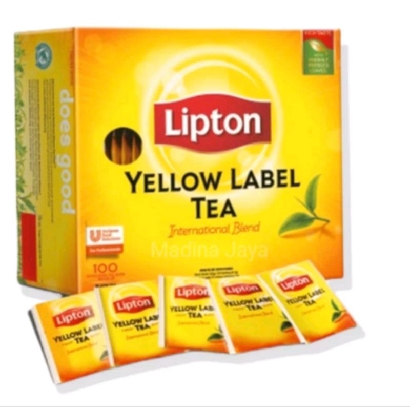 Jual LIPTON YELLOW LABEL BLACK TEA envelope 100PCS/BOX | Shopee Indonesia