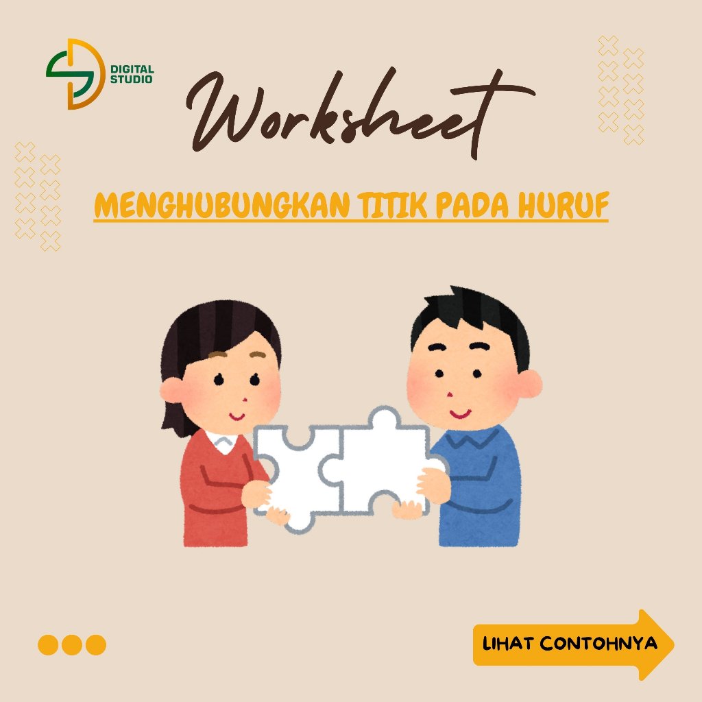 Jual Worksheet Menghubungkan Titik Pada Huruf PDF Untuk Anak Usia 3, 4 ...