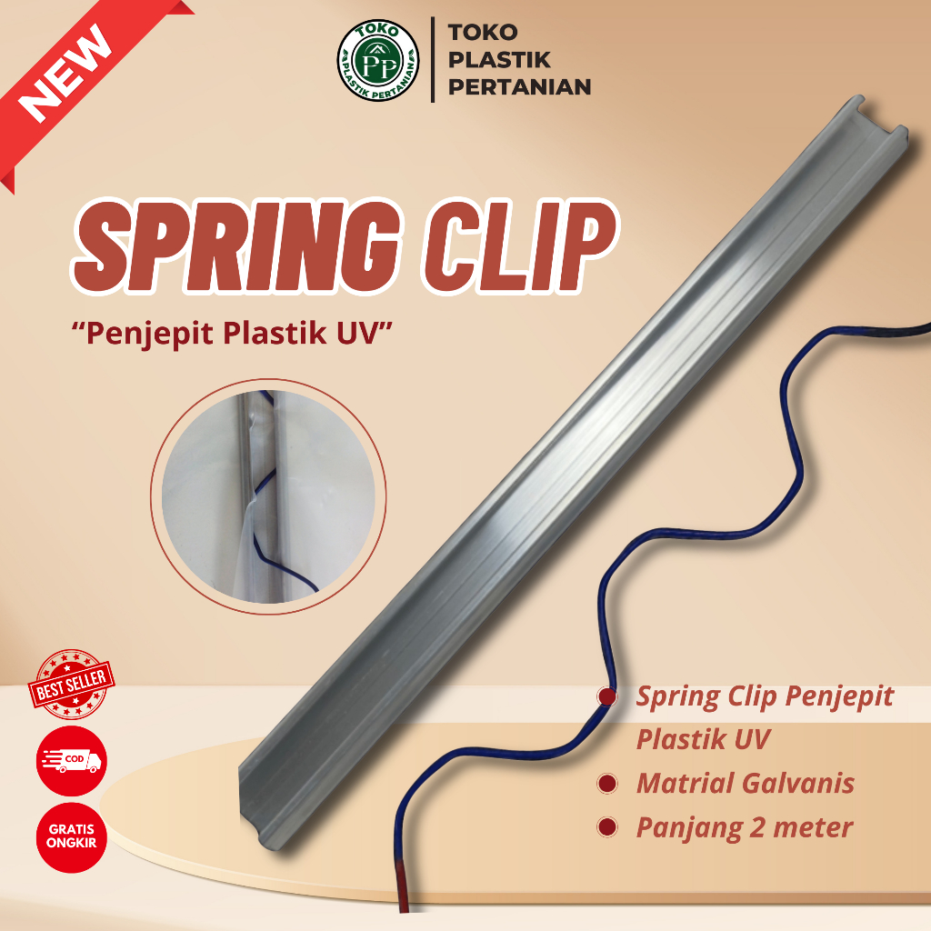 Jual Spring Clip 2 Meter Alat Penjepit Plastik UV Green House Klip ...