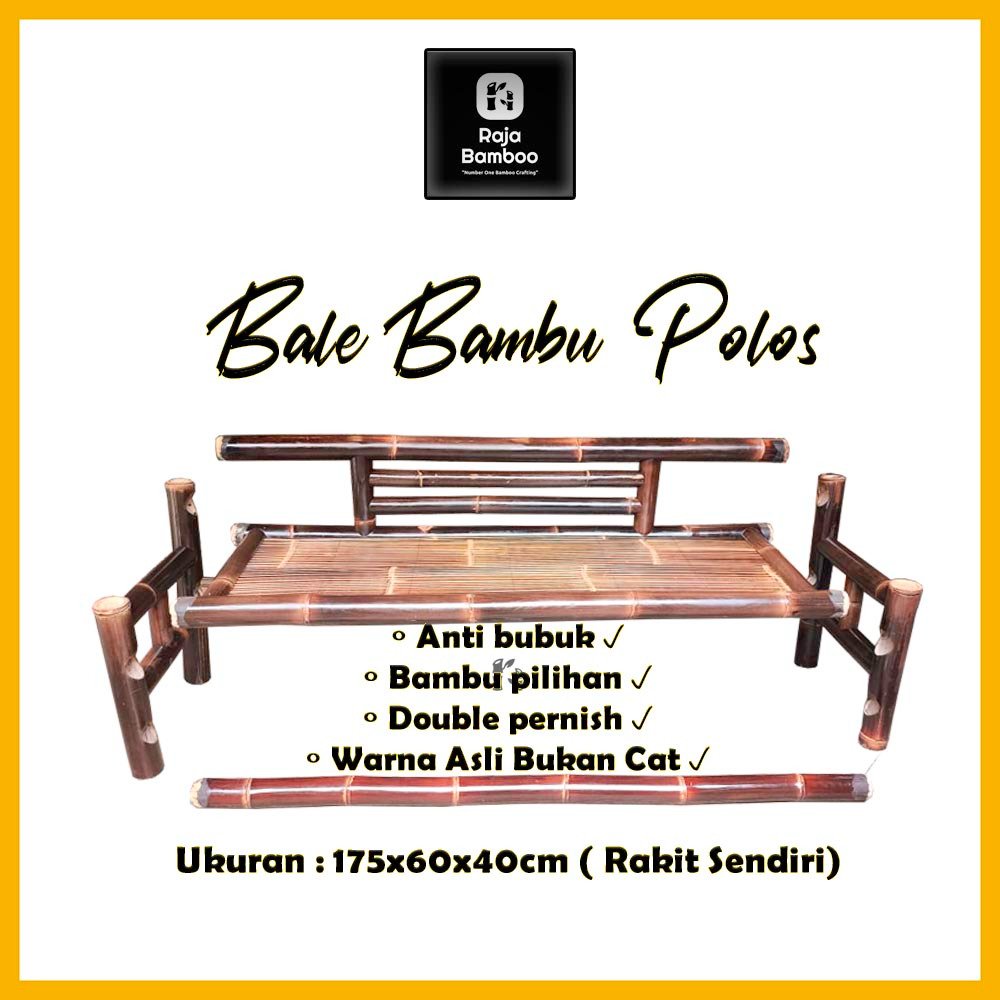 Jual Knockdown | Bale Bambu Hitam | Bench Bambu Hitam| Ukuran 175 x 60 ...